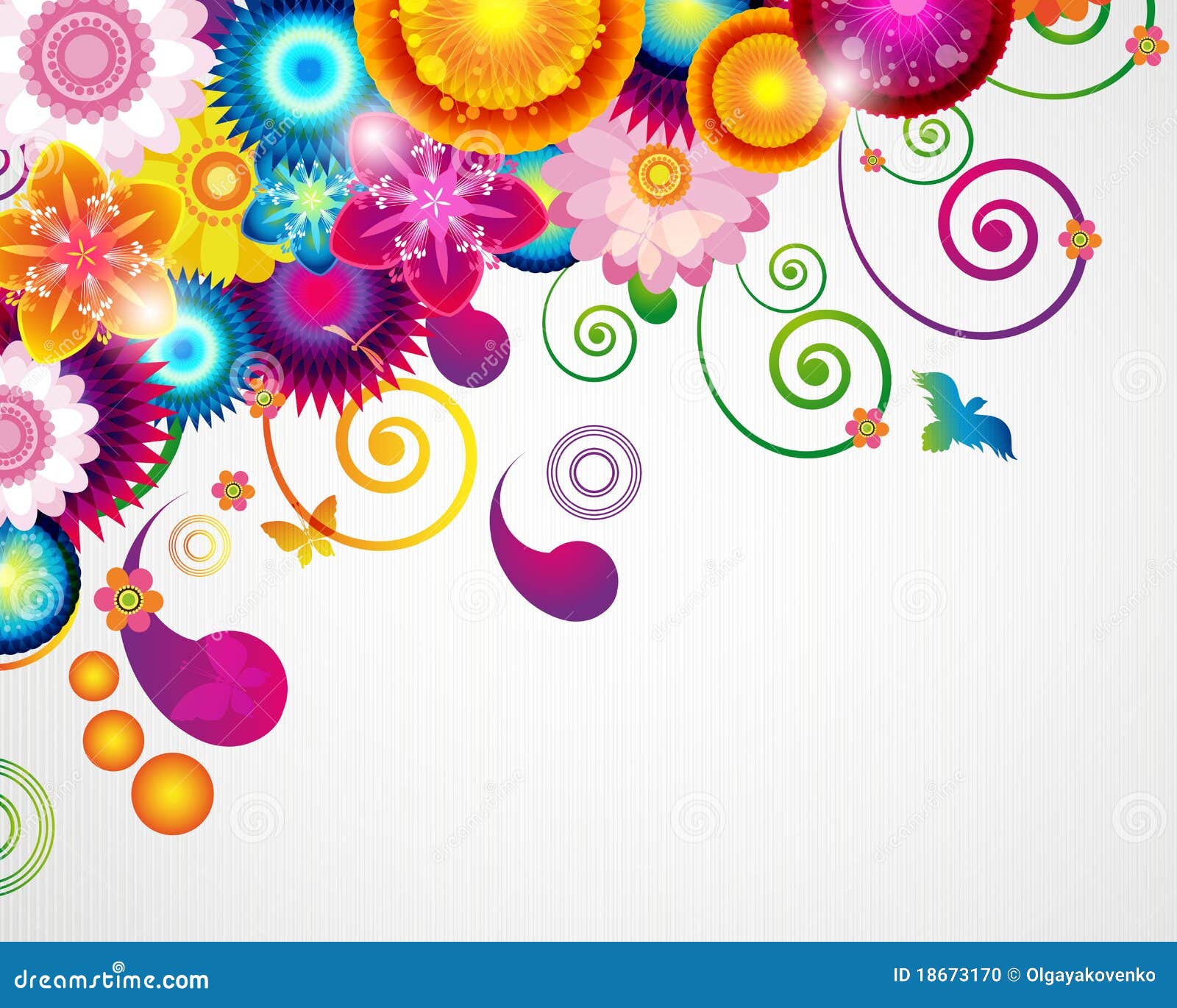 Gift Card. Floral Design Background Stock Vector - Illustration of ...