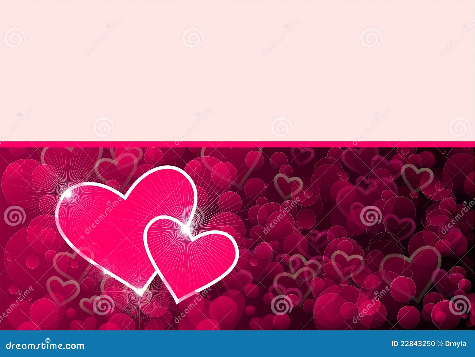 Gift card with hearts stock illustration. Illustration of glossy - 22843250