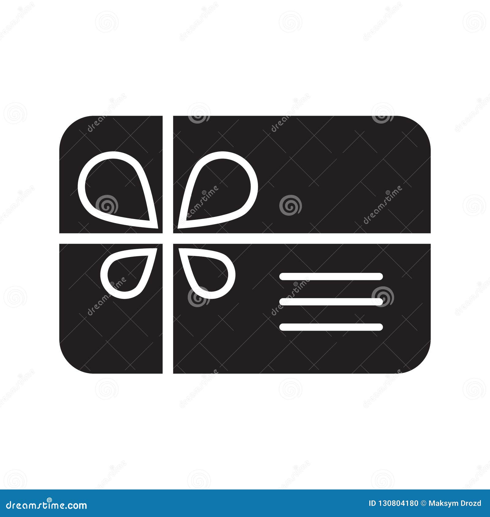 Gift card icon vector stock vector. Illustration of background - 130804180