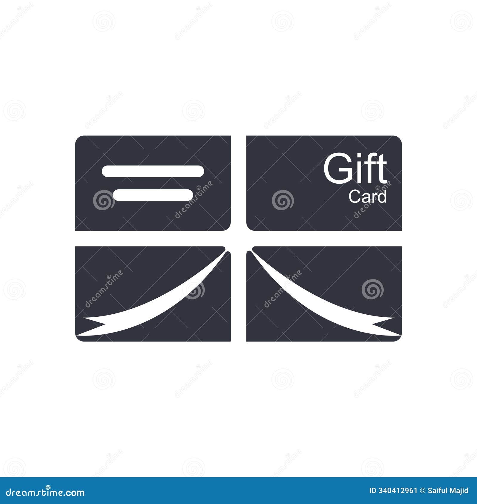 Gift Card Logo Template Icon Stock Illustration - Illustration of sign ...