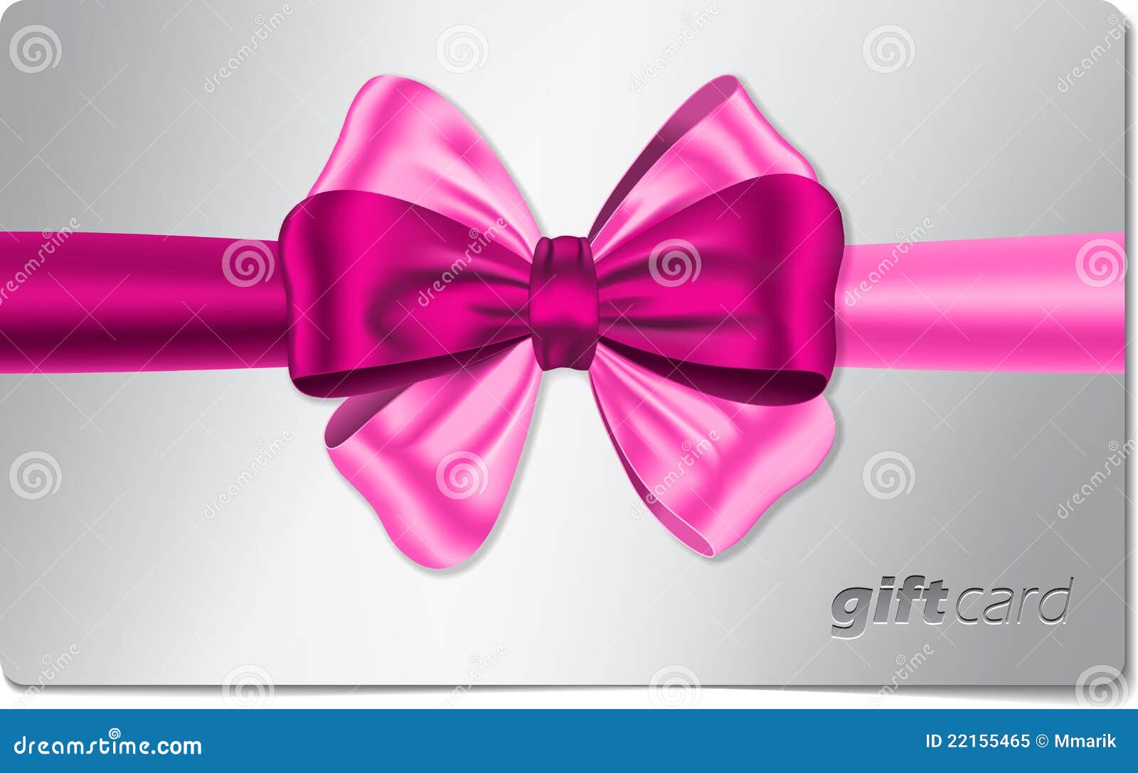 Gift card with pink bow stock vector. Illustration of navidad - 22155465