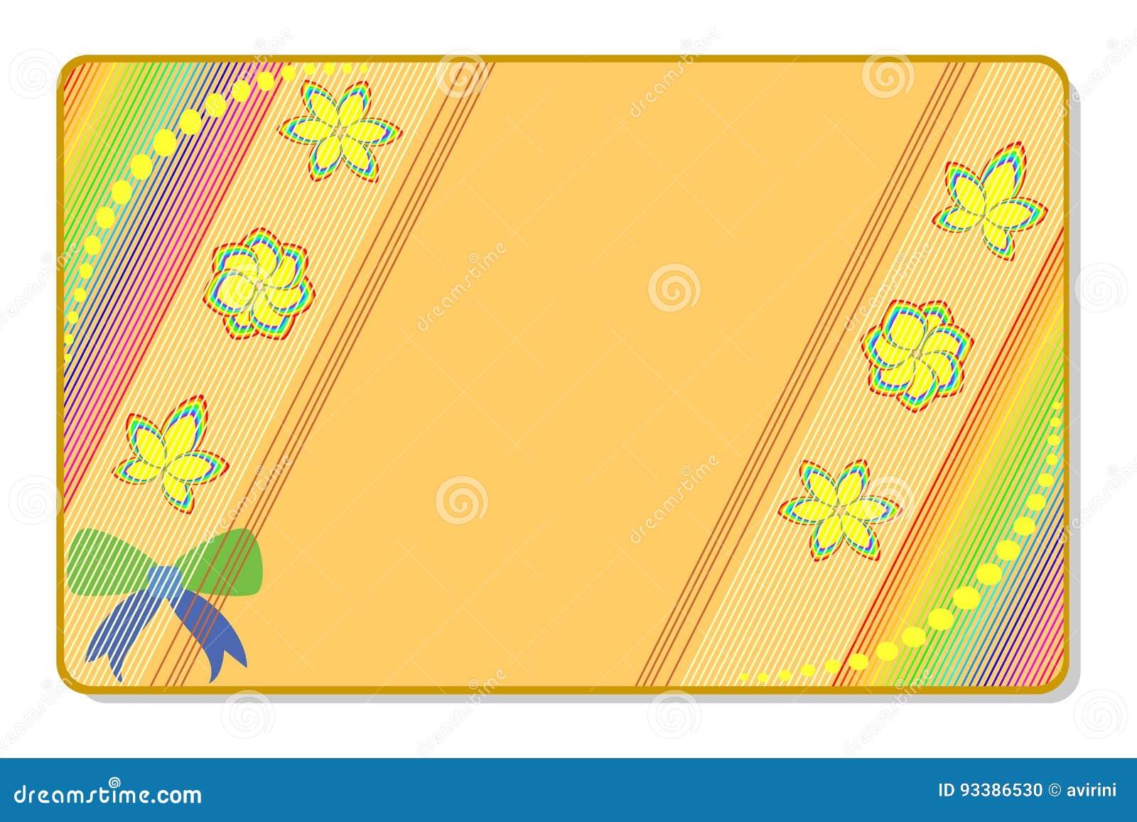 Gift Card with Rainbow Design Stock Vector - Illustration of rainbow ...