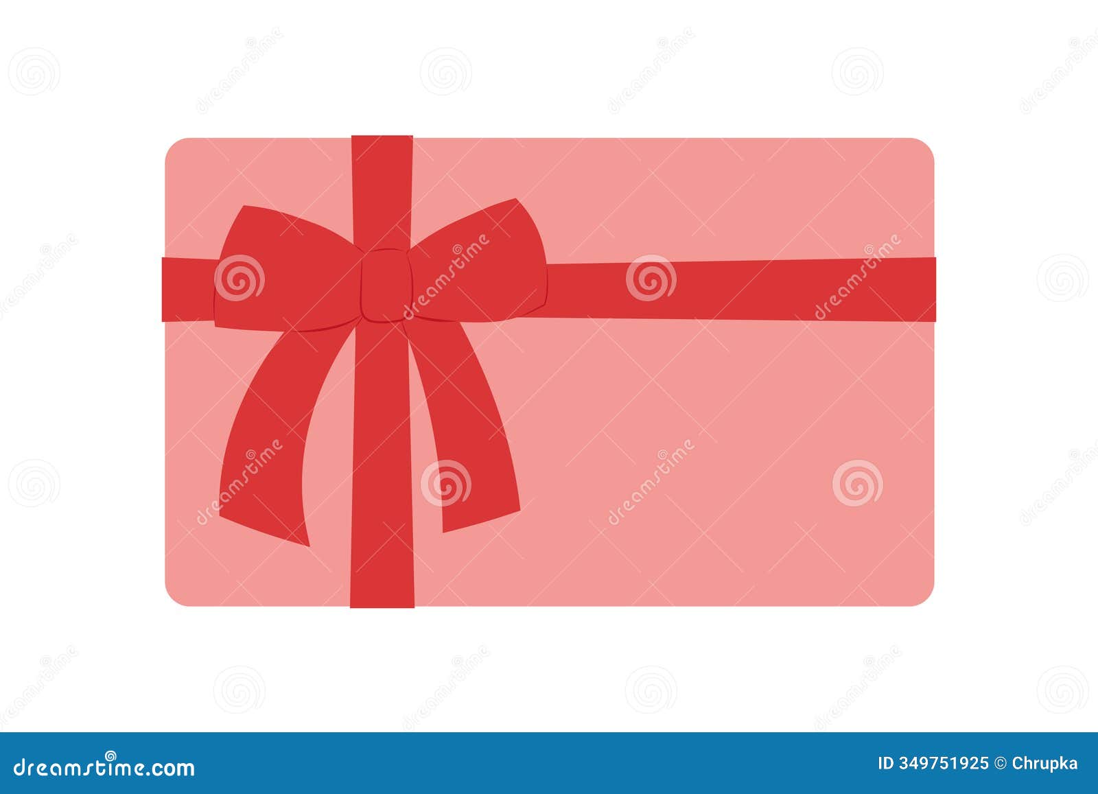 Gift card with red bow stock vector. Illustration of year - 349751925