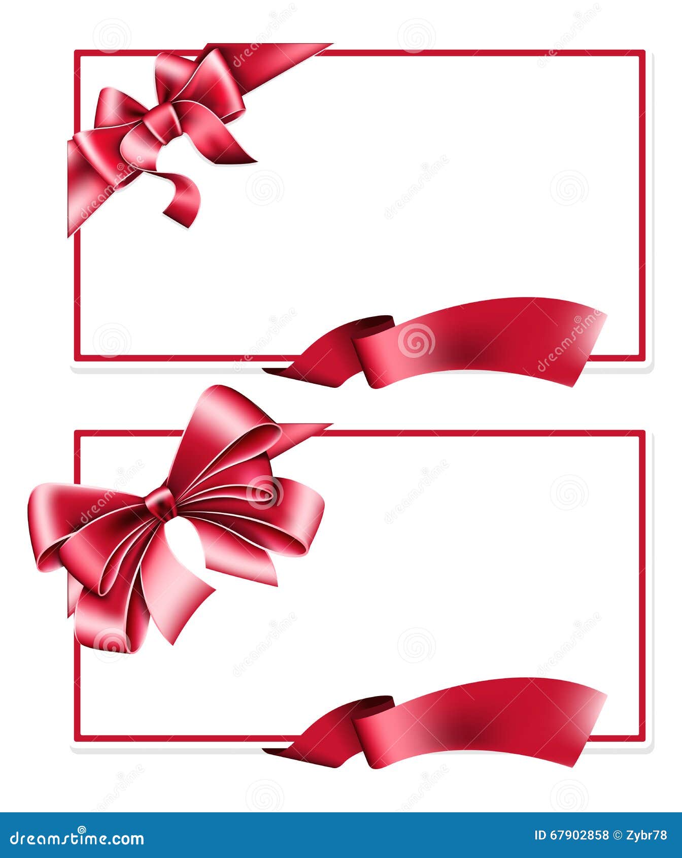 Gift card with ribbon stock vector. Illustration of symbol - 67902858
