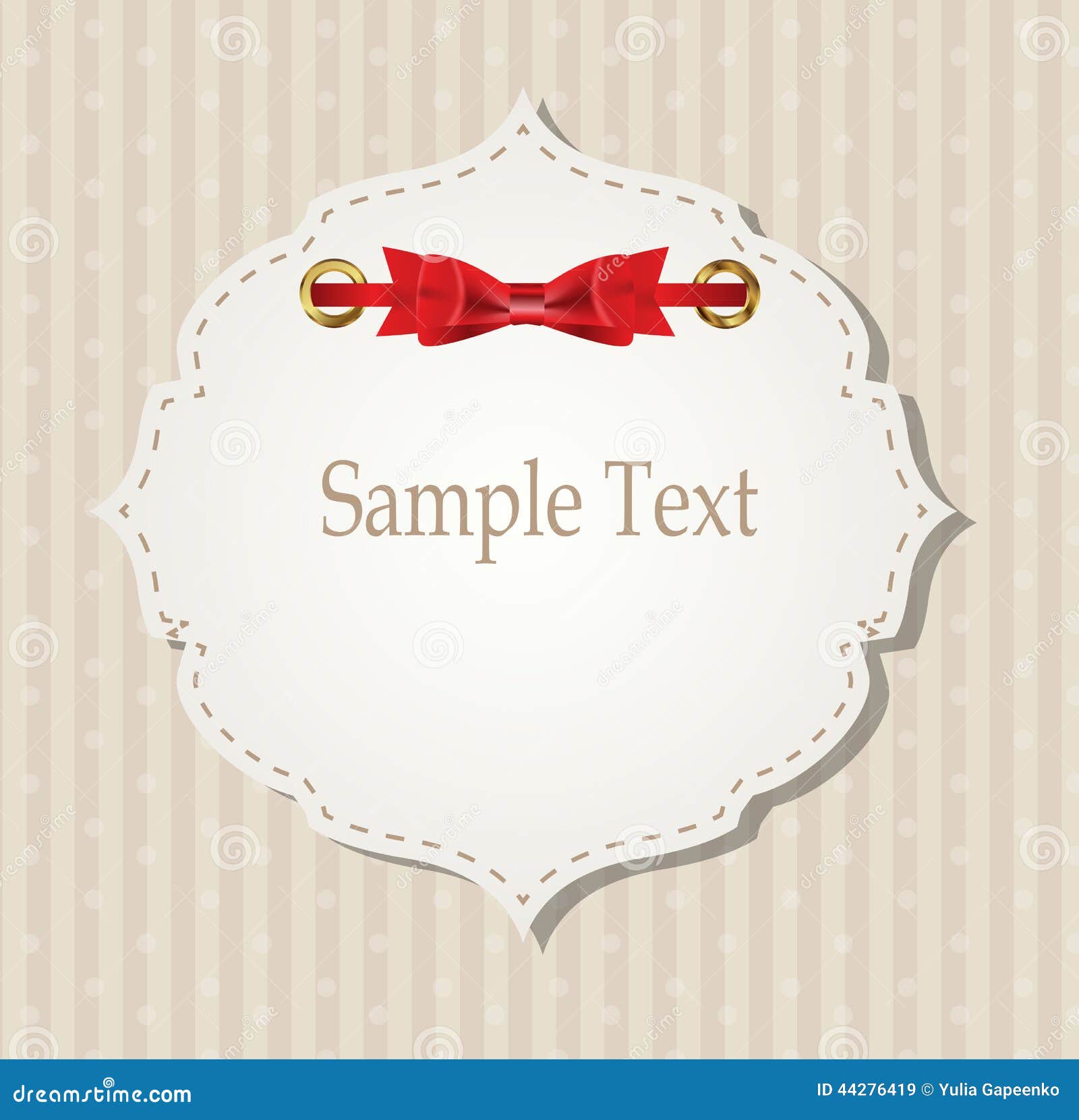 Gift Card with Ribbons, Design Elements. Vector Stock Vector ...