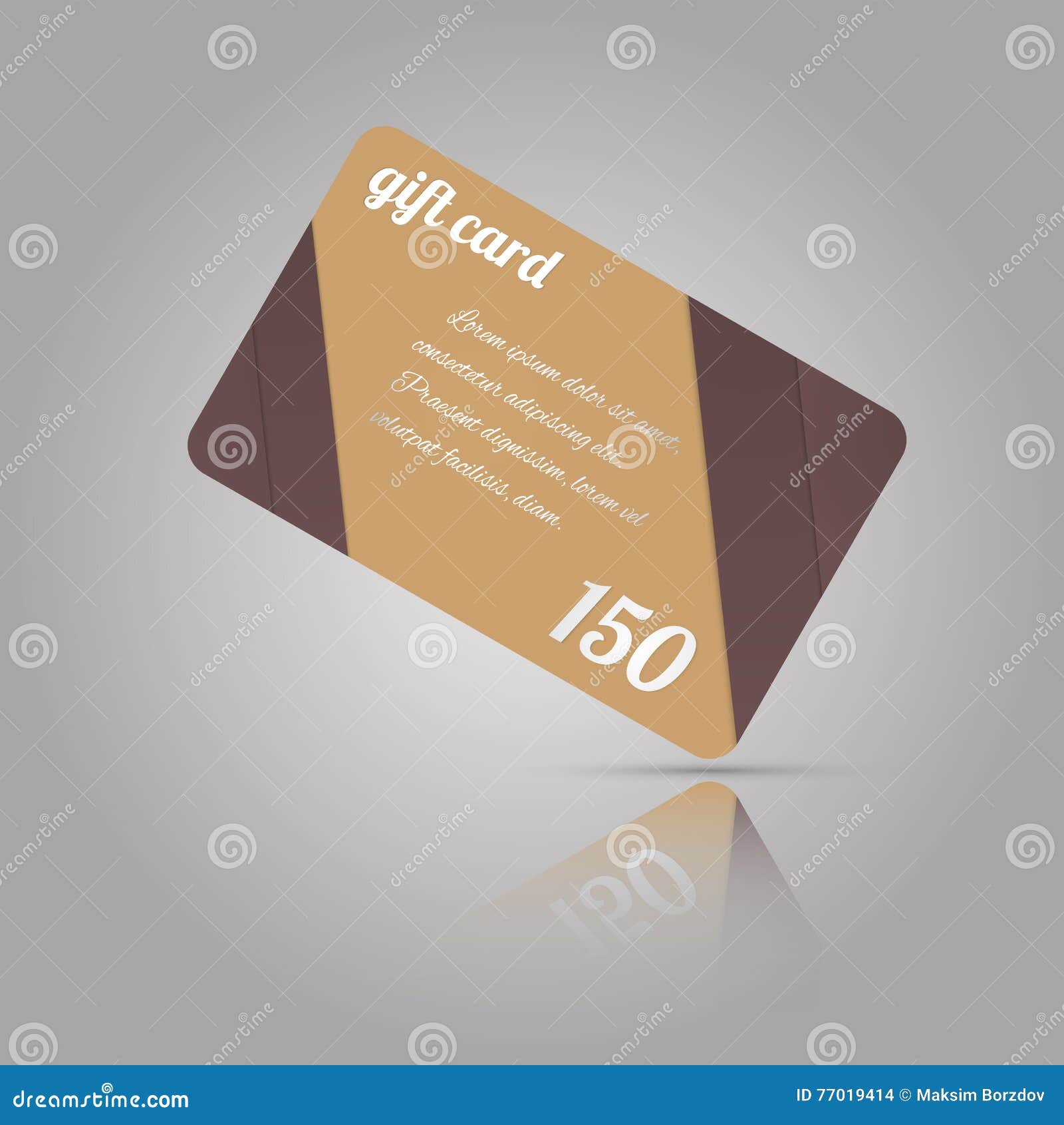 Gift card template stock vector. Illustration of abstract - 77019414