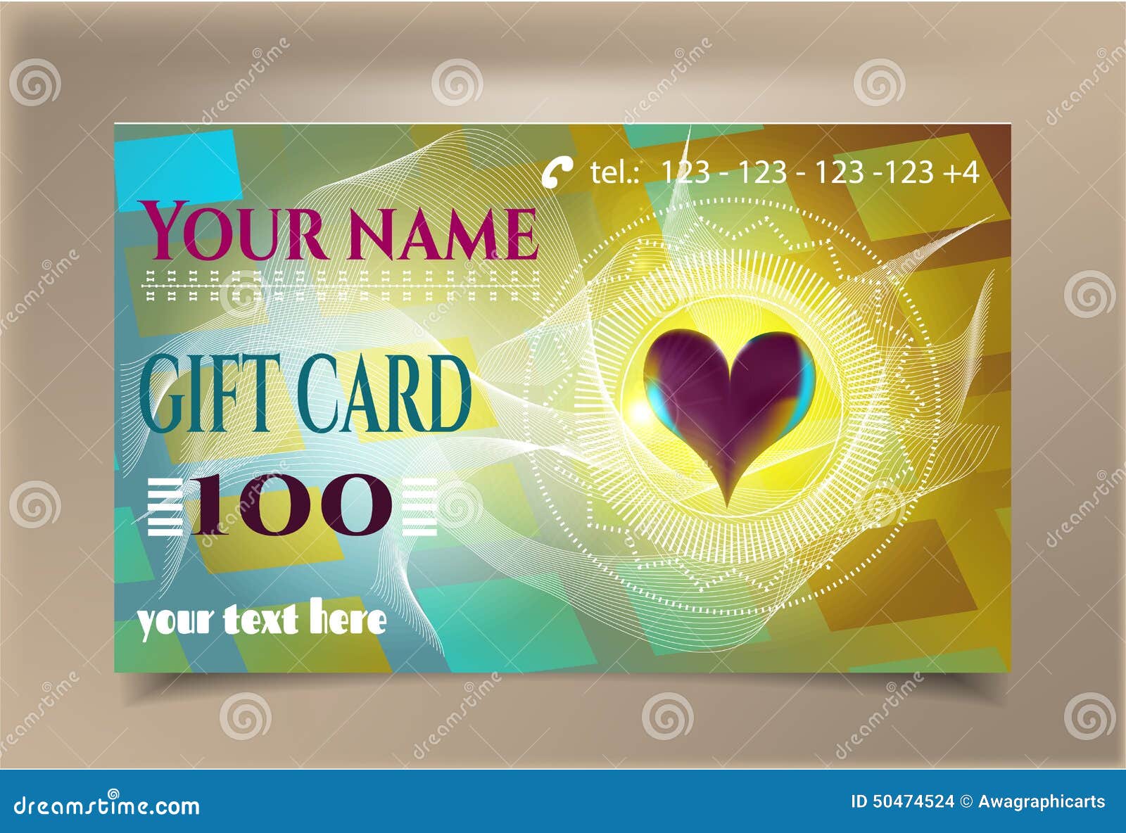 Gift card with text stock vector. Illustration of give - 50474524