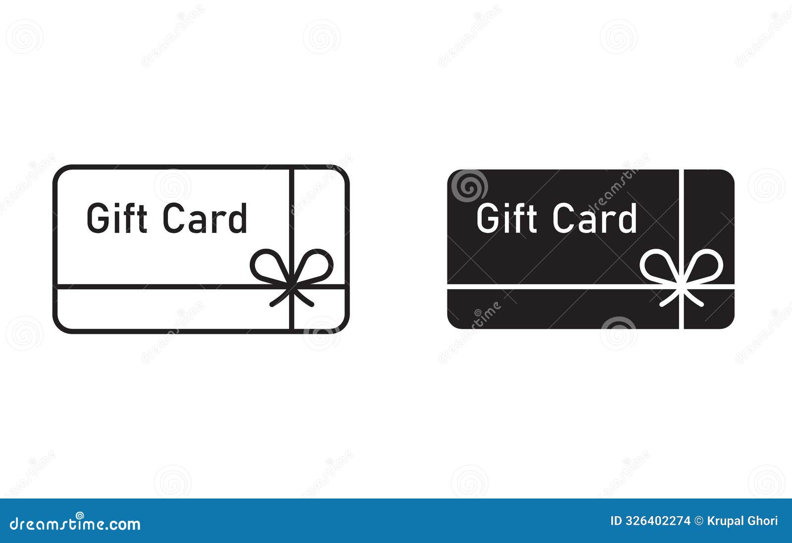 Gift Card Vector Icon Mark Set Symbol for Web Application Stock ...