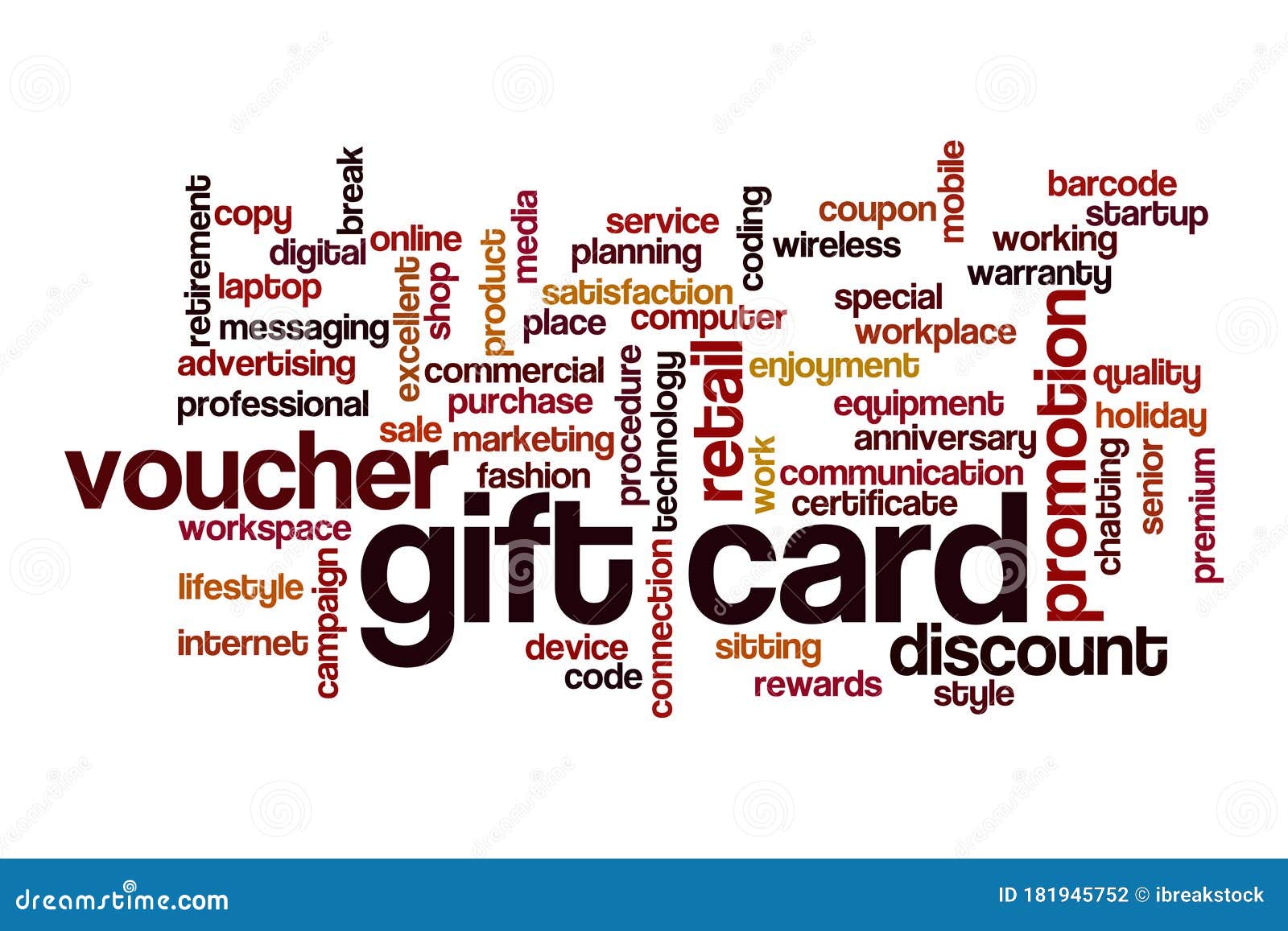 Gift Card Word Cloud Concept Stock Illustration - Illustration of ...