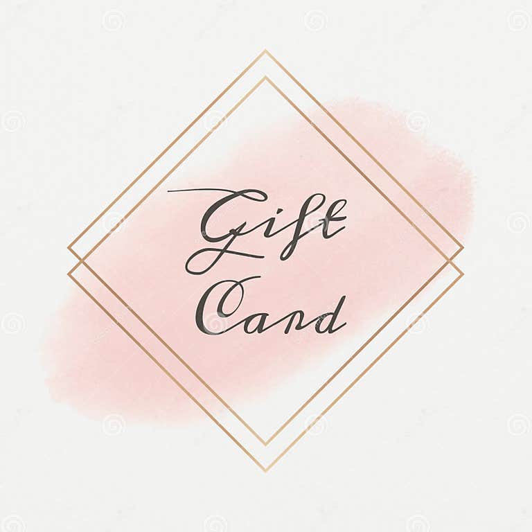Gift Card Word Pastel Frame Stock Illustration - Illustration of design ...