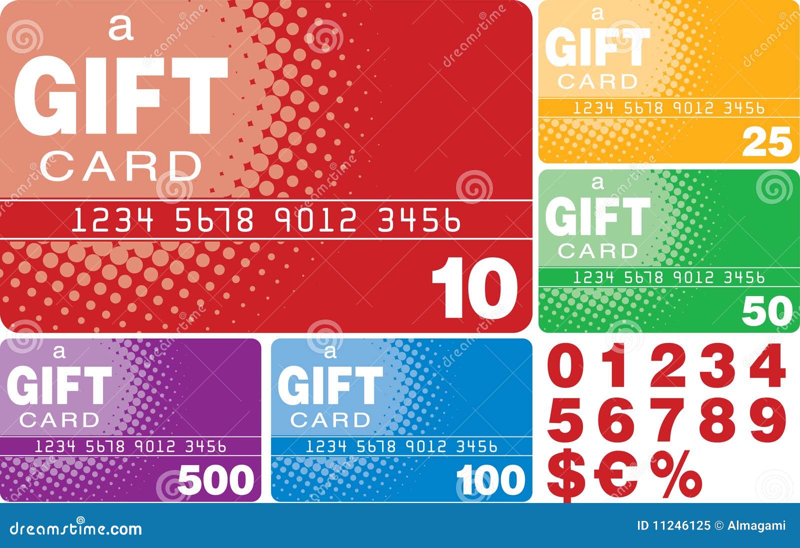 Gift Cards stock vector. Illustration of prepay, element - 11246125