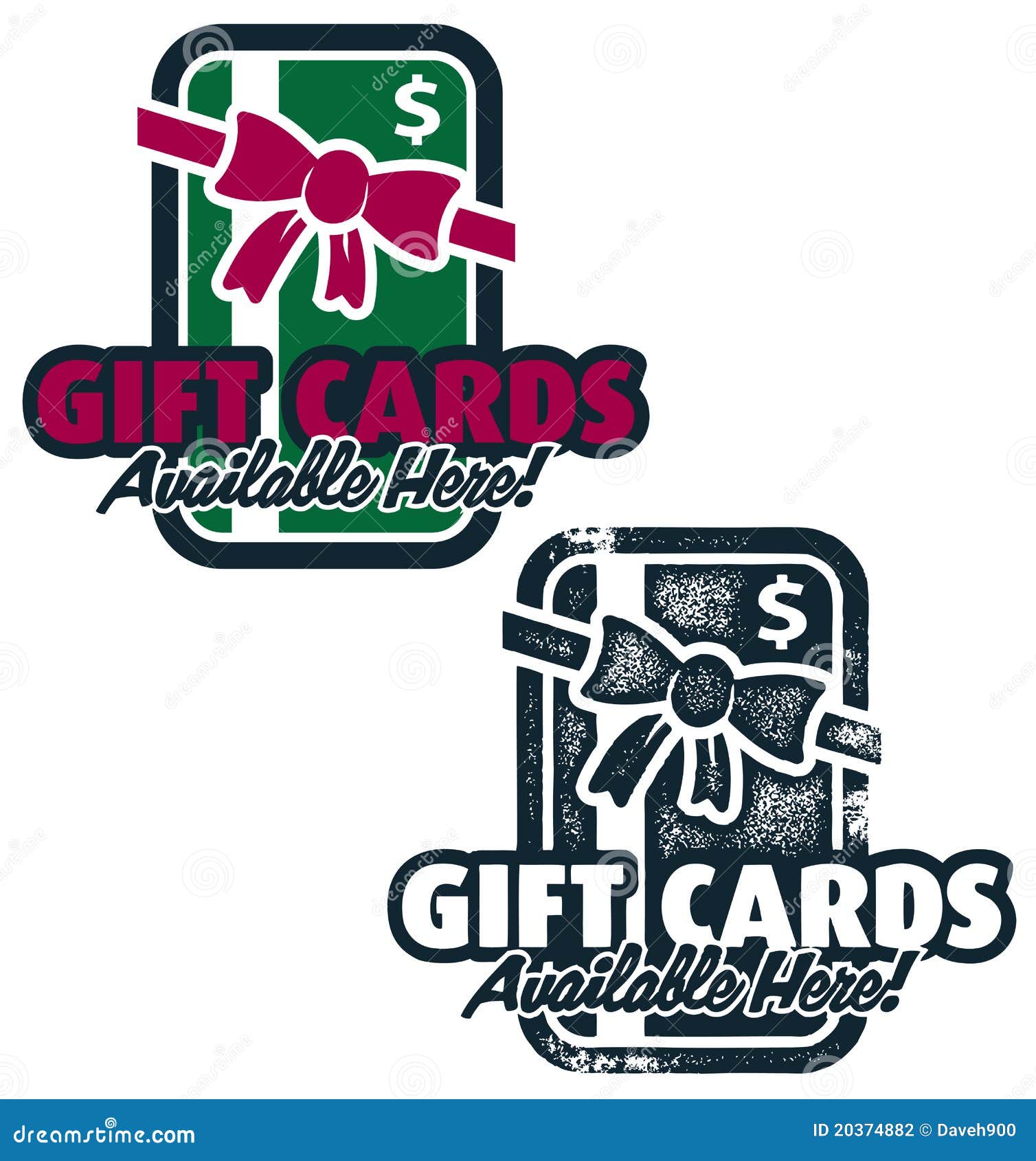 Gift Cards Available Here stock vector. Illustration of card - 20374882