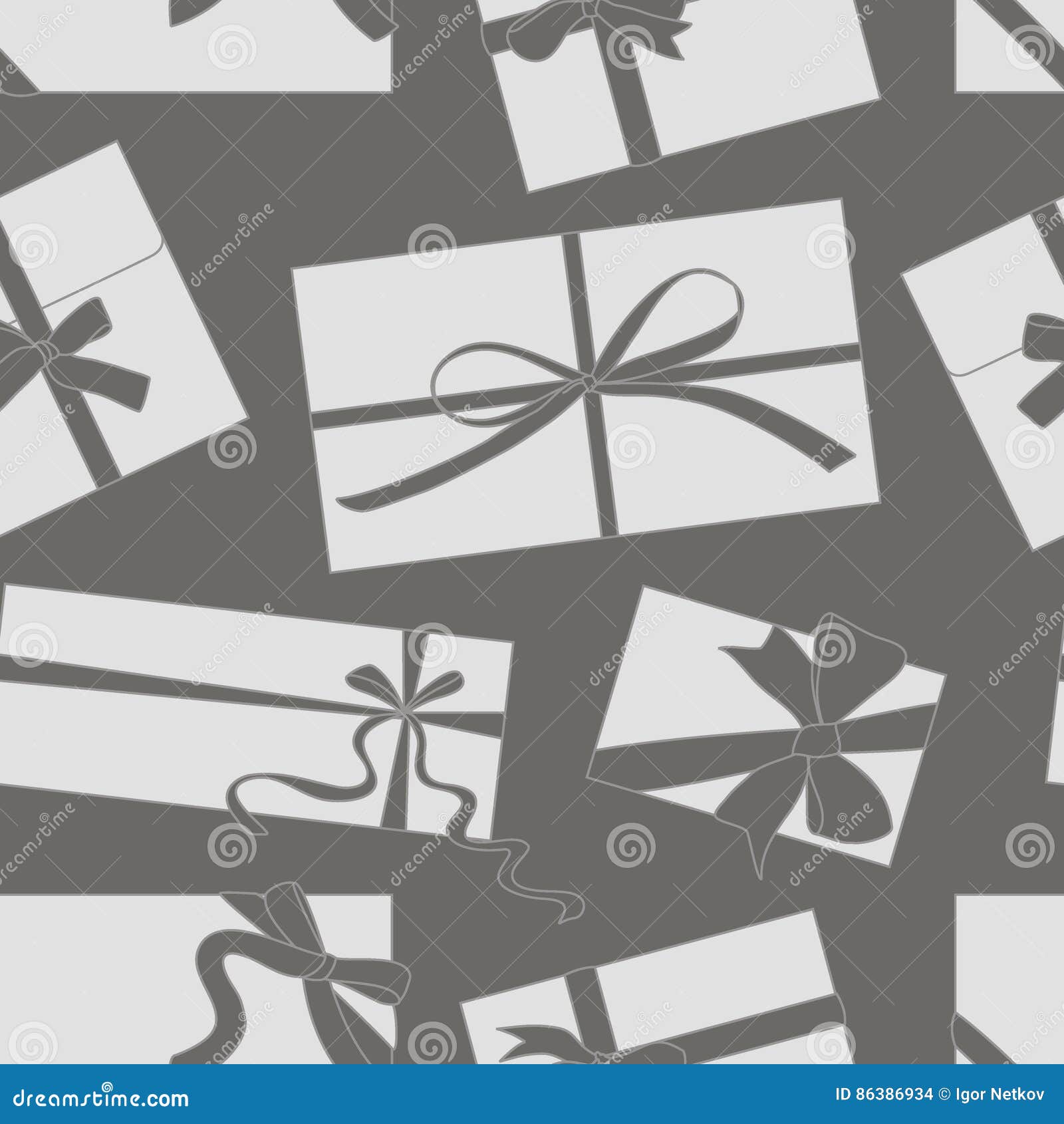 Gift Cards with Bows Vector Set Pattern Stock Vector - Illustration of ...