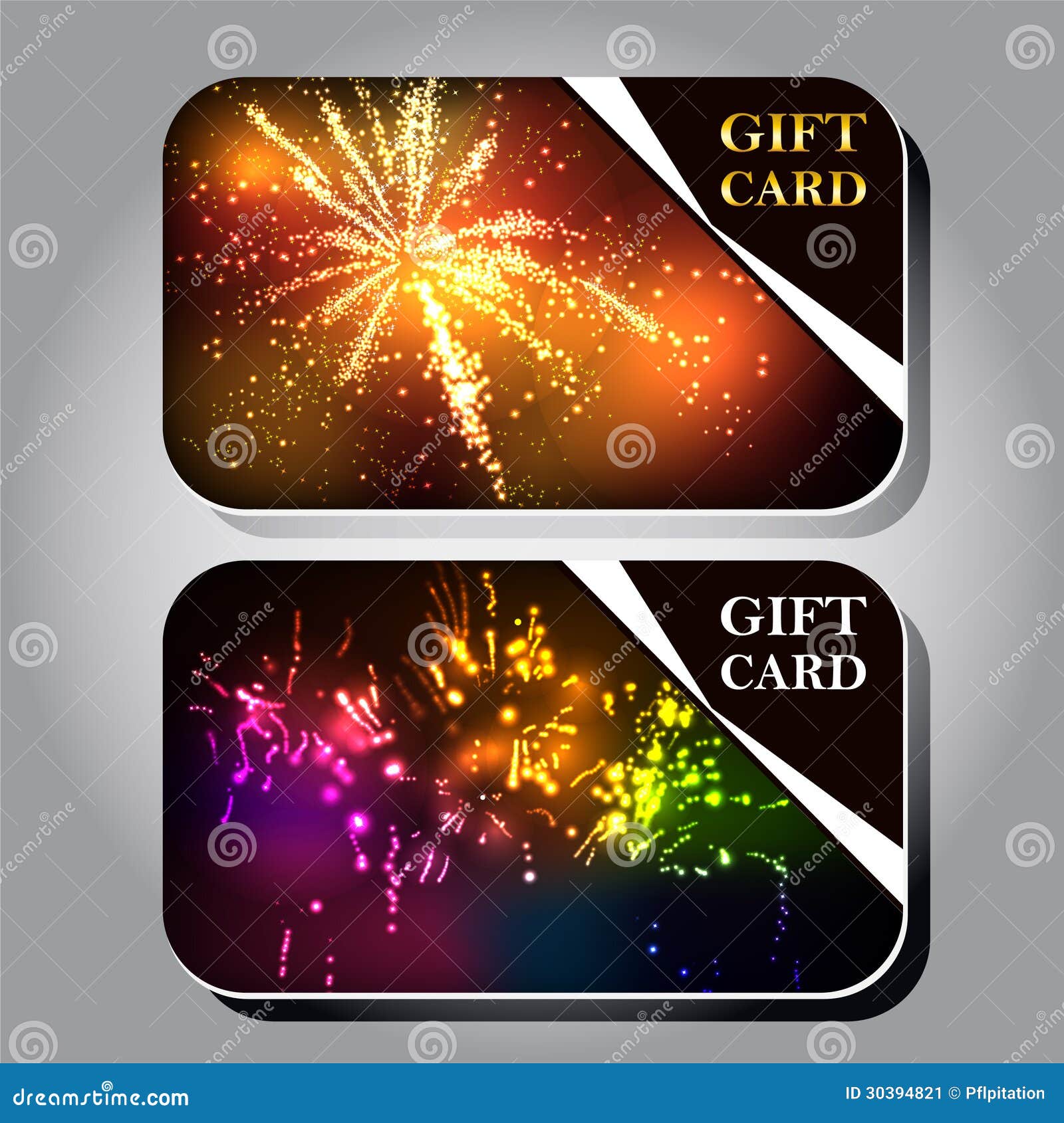Gift cards stock vector. Illustration of background, celebration - 30394821
