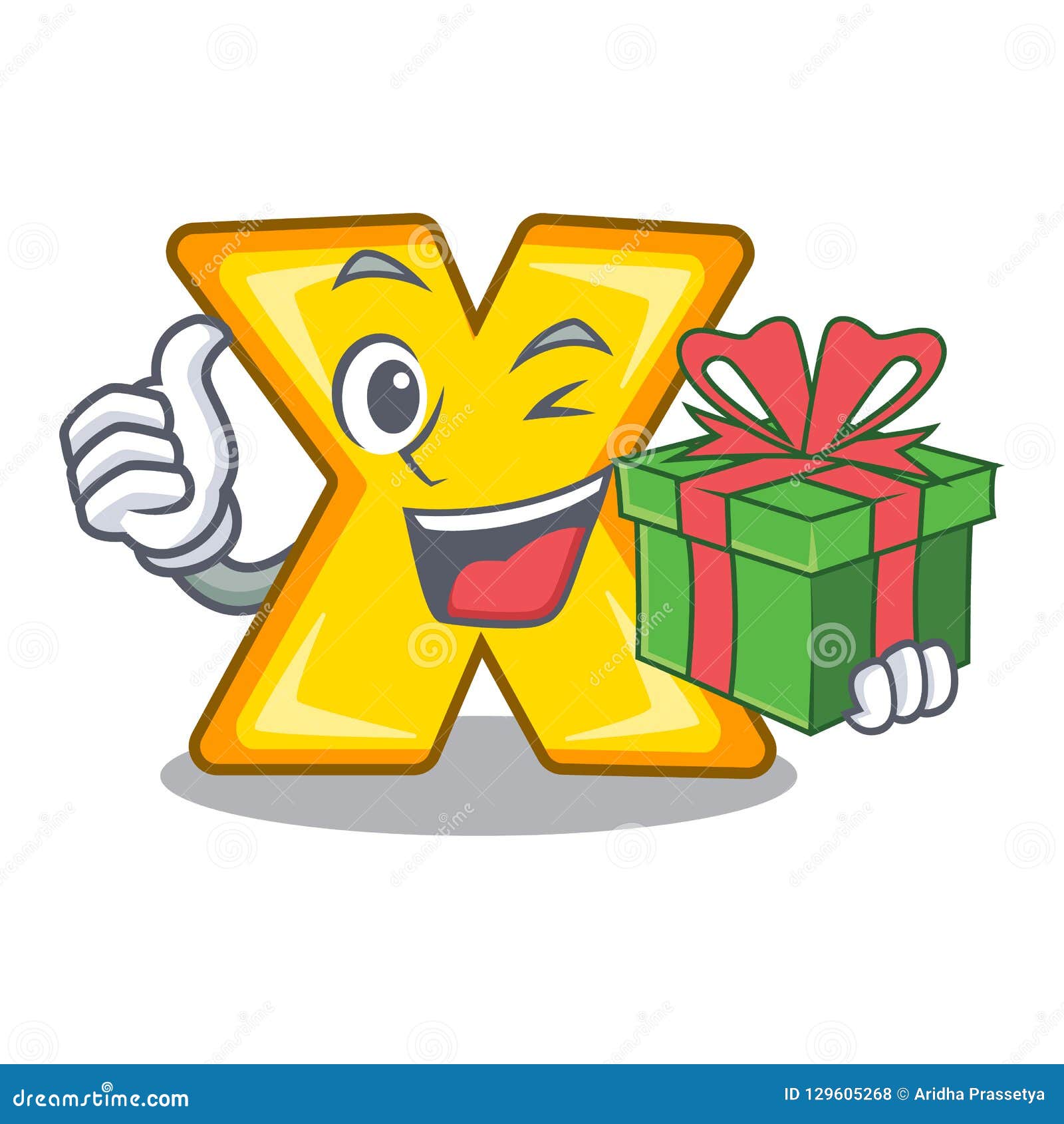 With Gift Cartoon Multiply Sign for Calculate Math Stock Vector ...