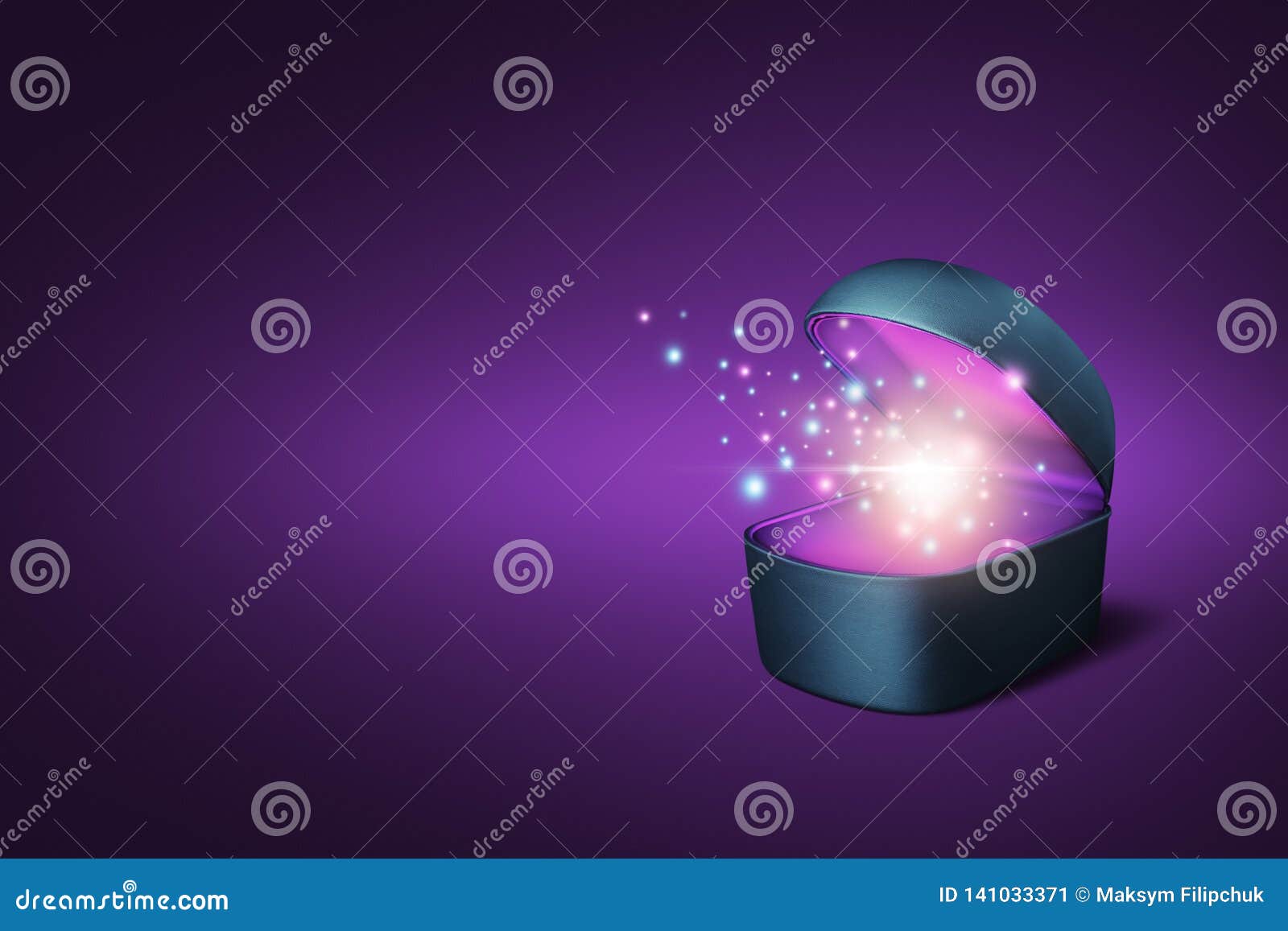 Gift Casket with Light and Particles Stock Image - Image of gift, magic ...
