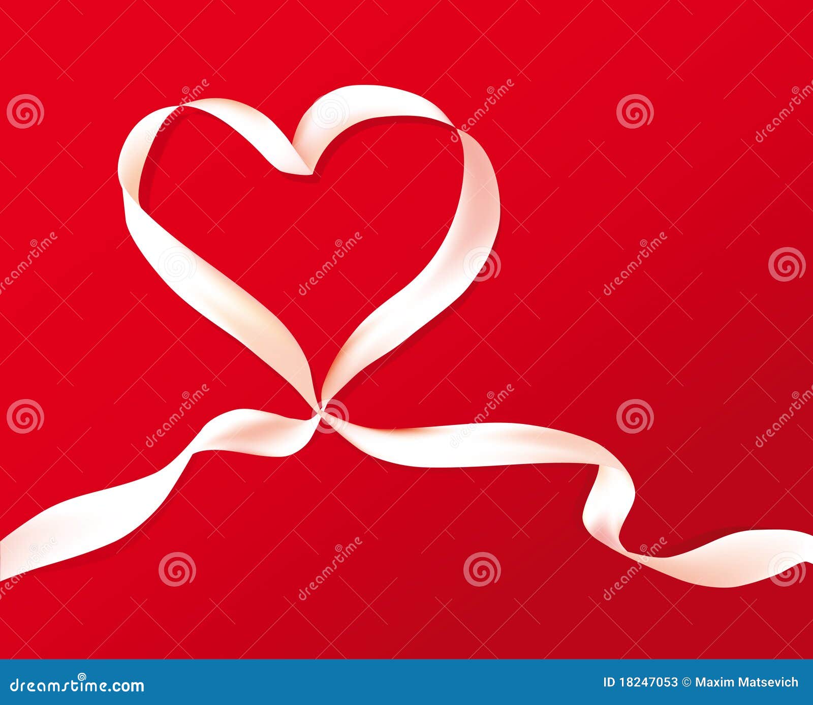 Gift Celebration Ribbon in Heart Stock Vector - Illustration of design ...