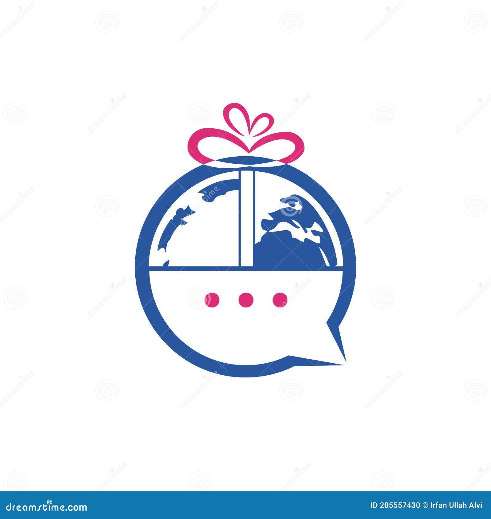 Gift Chat Modern and Simple Logo Design. Stock Vector - Illustration of ...