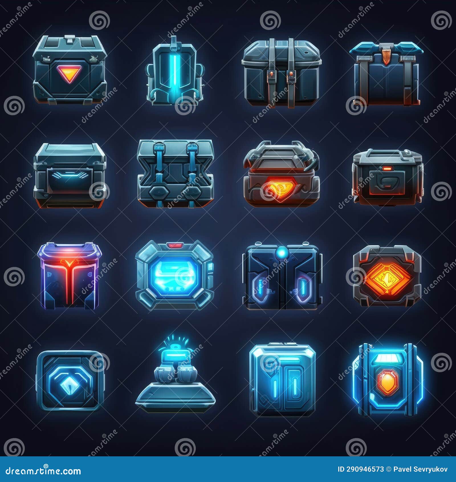 Gift Chest Futuristic Game Ai Generated Stock Image - Image of icon ...