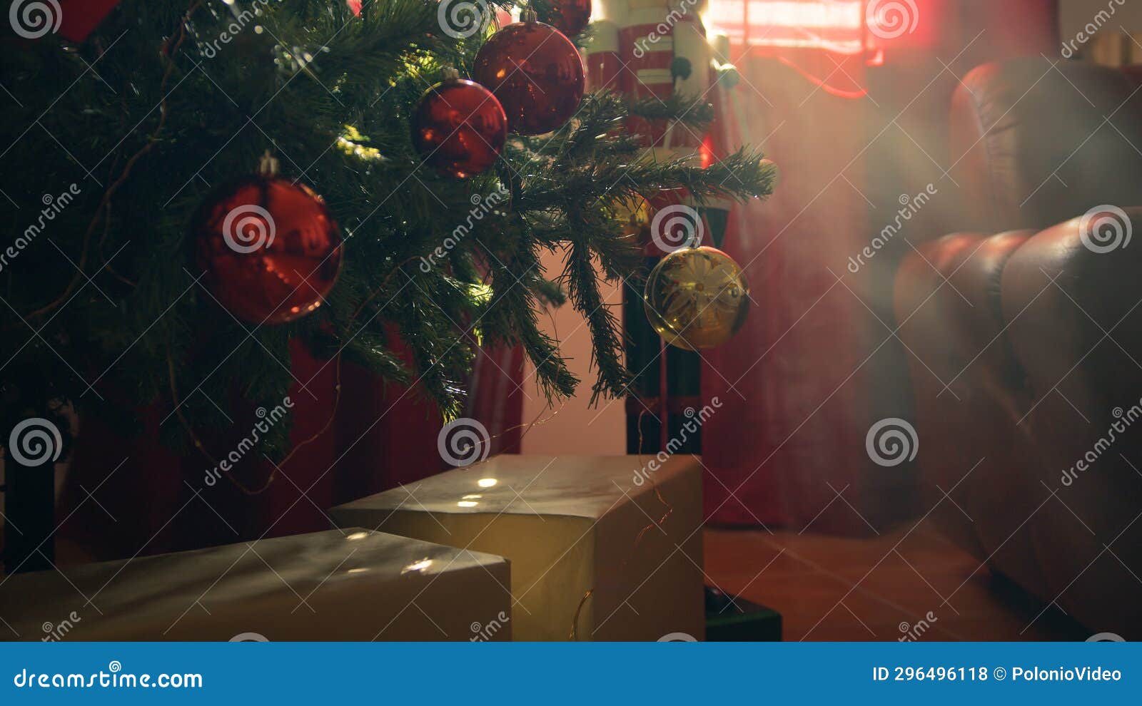Gift Christmas Boxes Under the Tree Stock Photo - Image of home ...