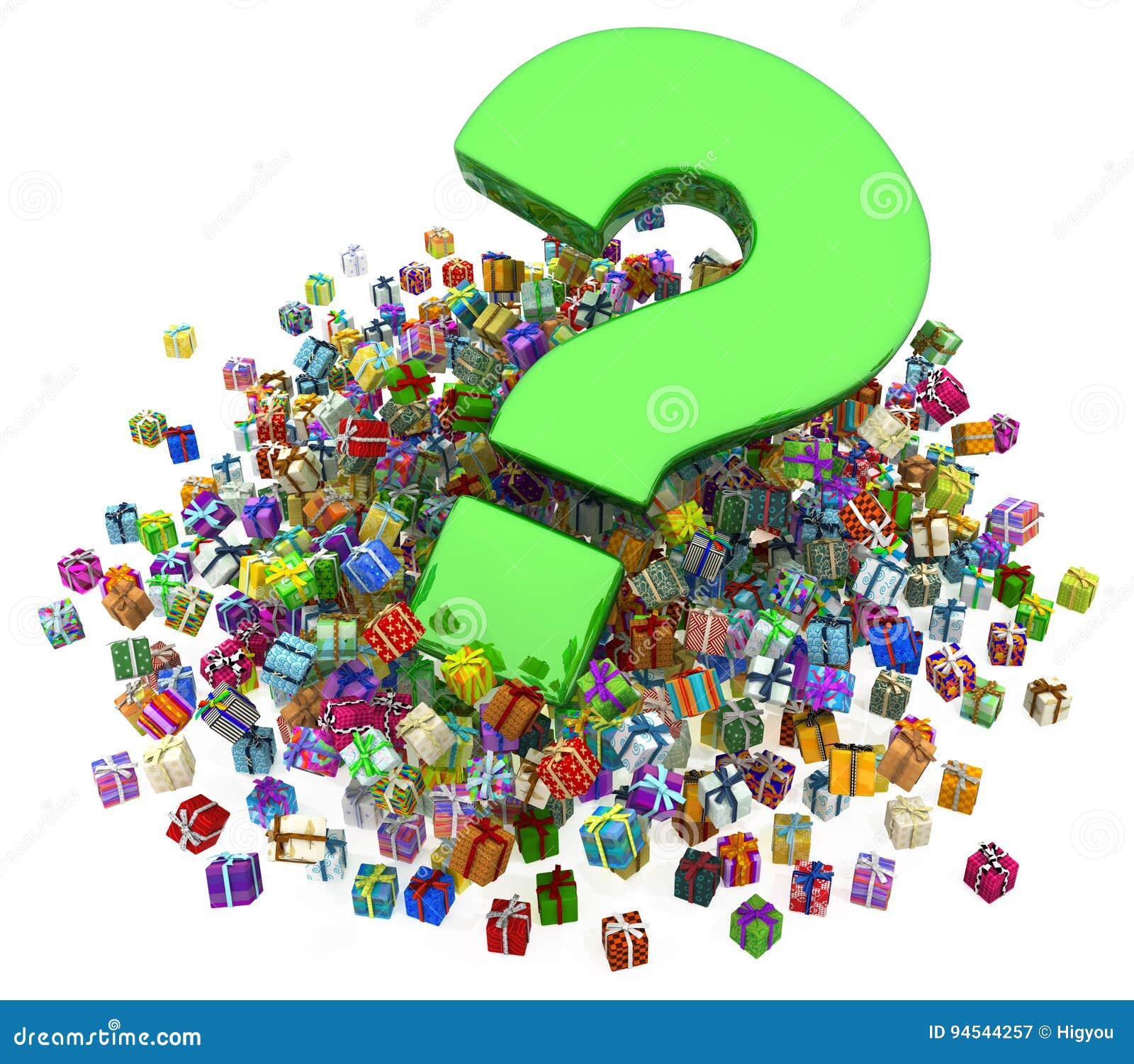 Gift Collection, Big Question Stock Illustration - Illustration of gift ...