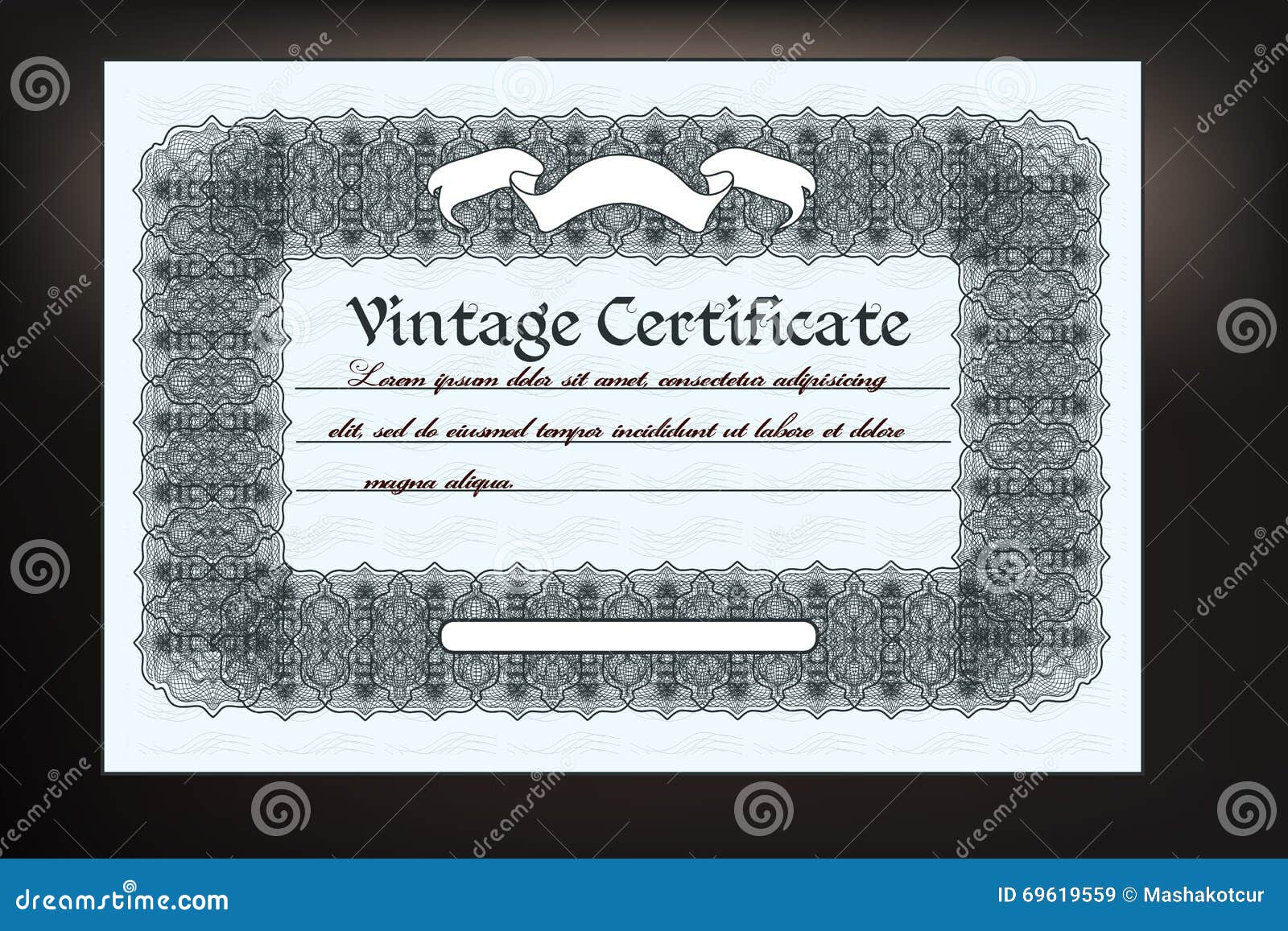 Gift Coupon Design in Retro Classic Style for Document Designs Stock ...