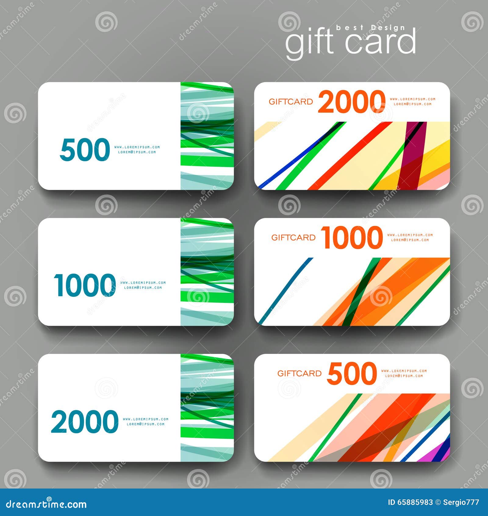 Gift Coupon, Discount Card Template with Abstract Background Stock ...