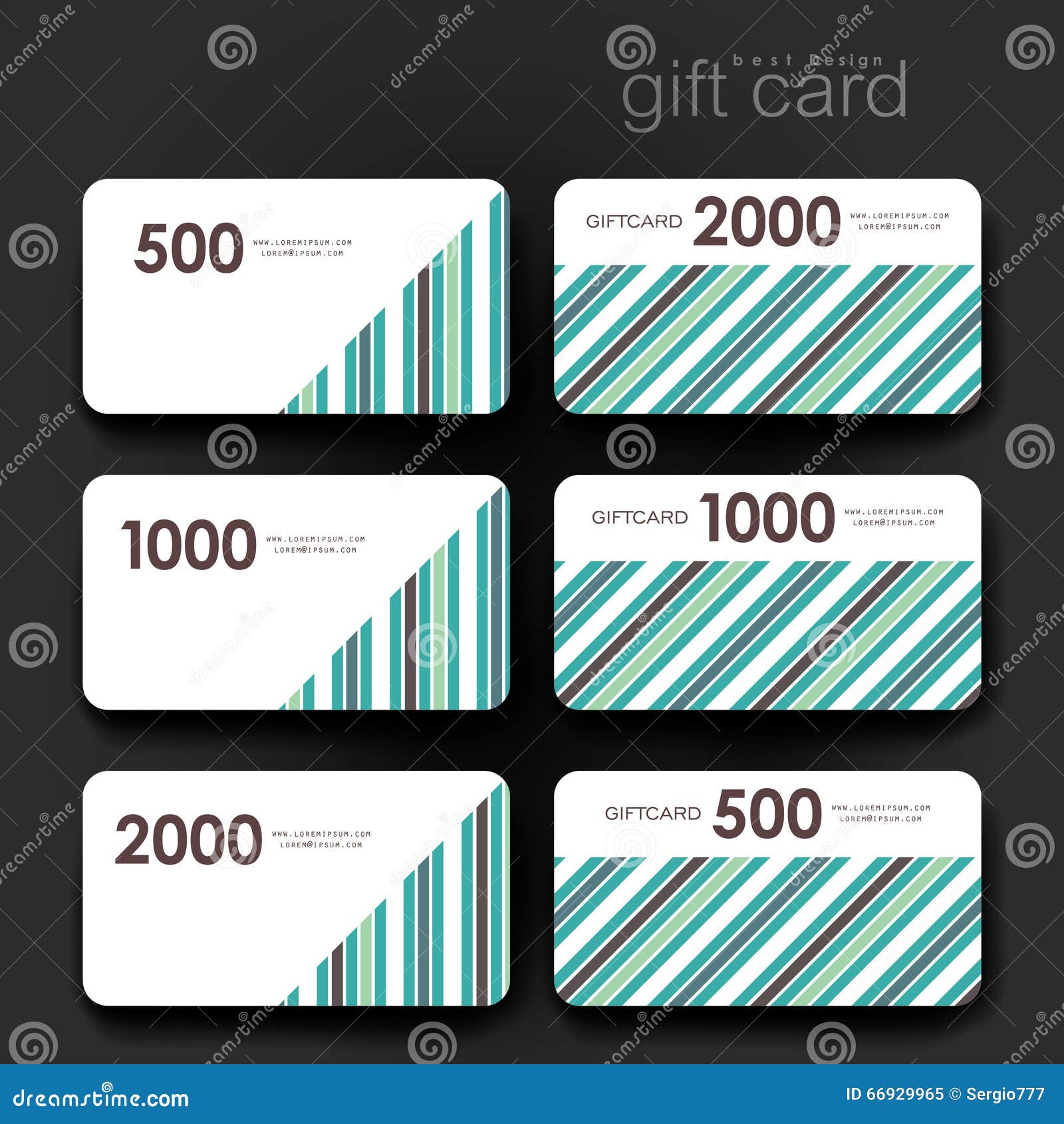 Gift Coupon, Discount Card Template with Abstract Background Stock ...