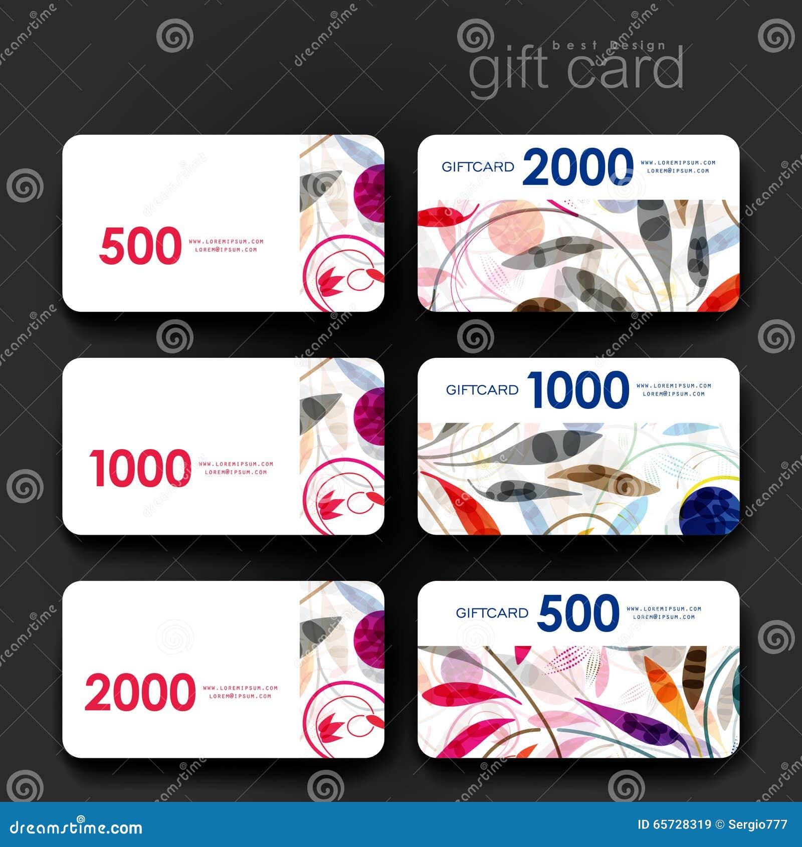 Gift Coupon, Discount Card Template with Floral Ornament Background ...