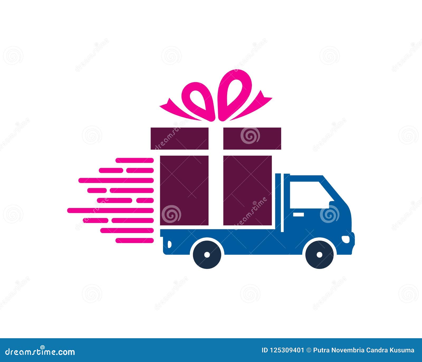 Gift Delivery Logo Icon Design Stock Vector - Illustration of modern ...