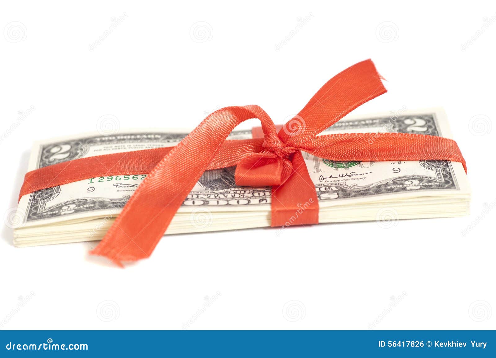 Gift of dollars stock photo. Image of giving, isolated - 56417826