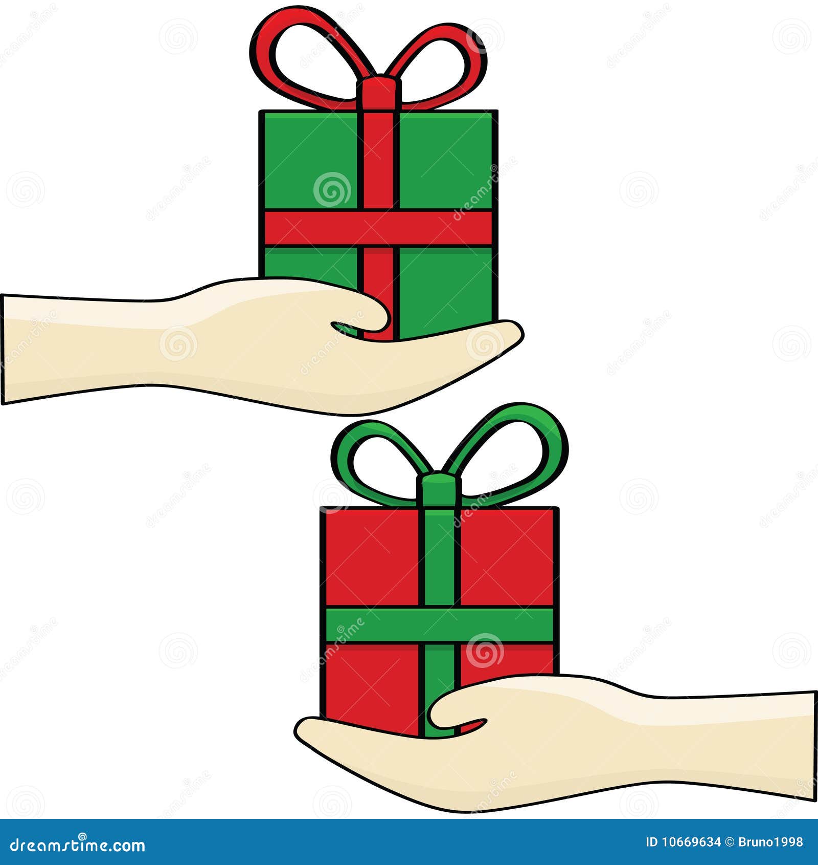 Gift exchange stock vector. Illustration of cartoon, birthday - 10669634