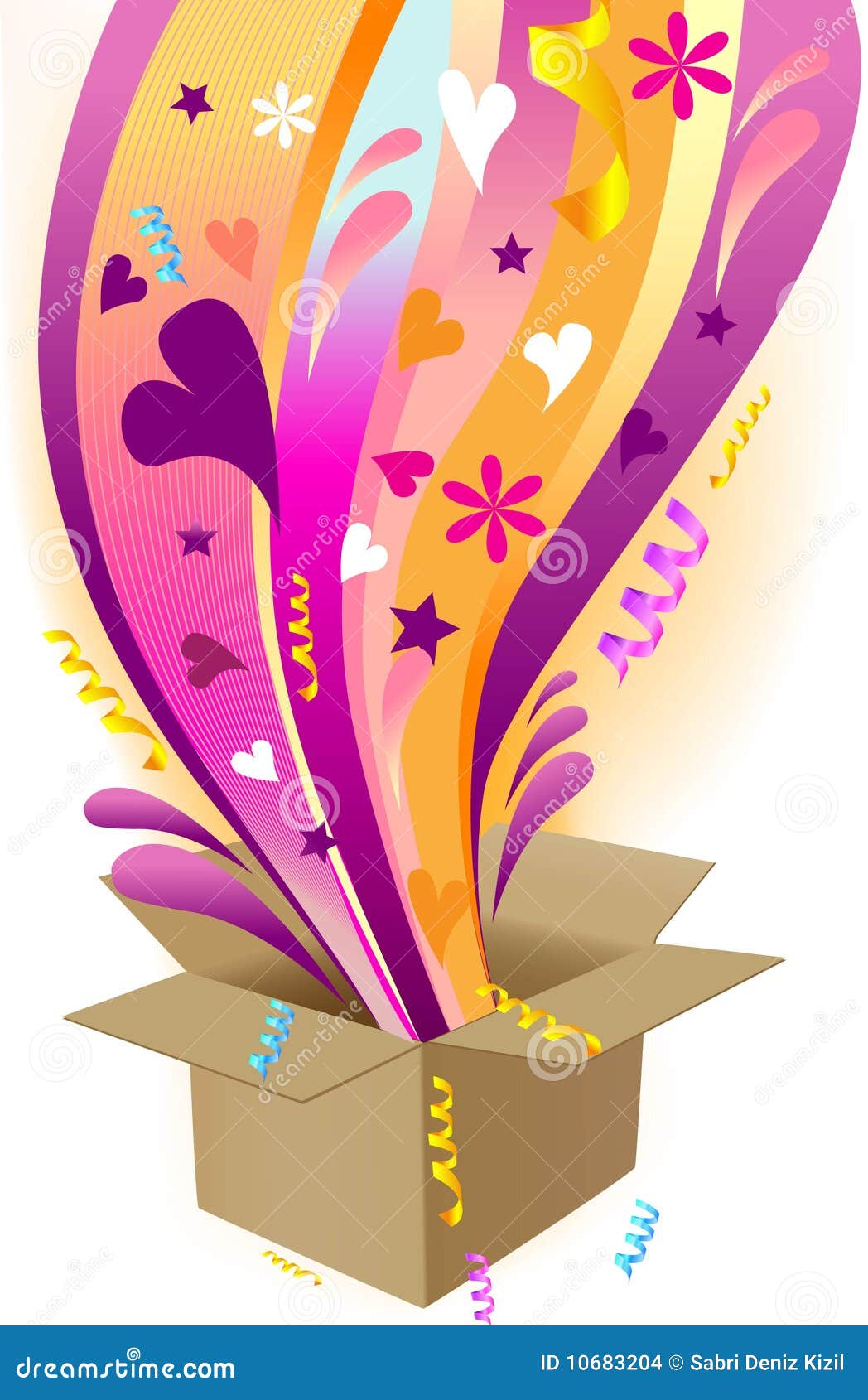 Gift explosion stock vector. Illustration of explode - 10683204
