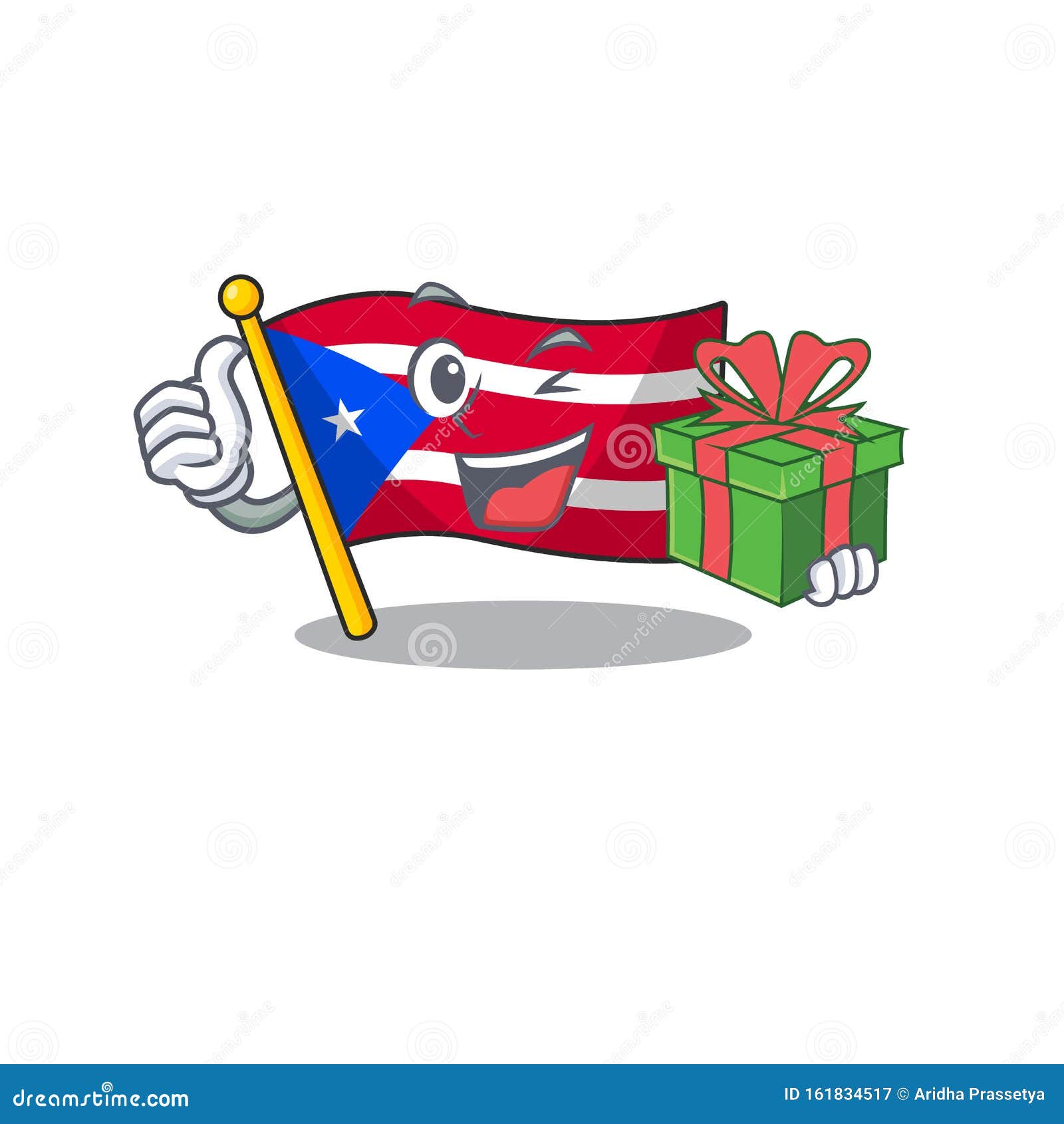 Puerto Rico Flag Cartoon