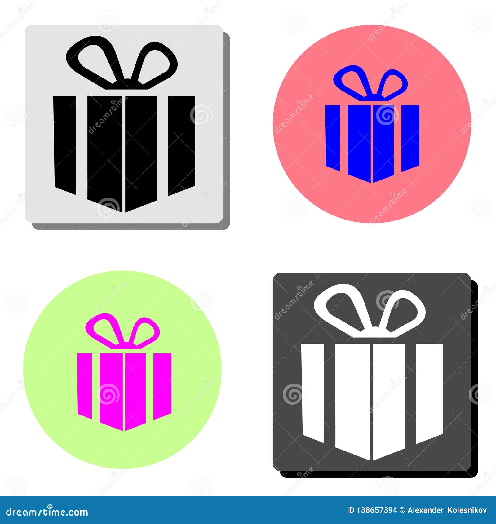 Gift. flat vector icon stock vector. Illustration of line - 138657394