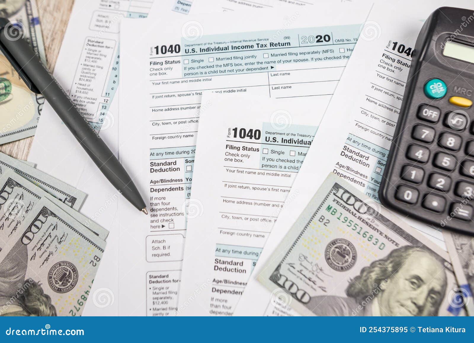 Handy Forms 1040 with Accessories. Completion of the Tax Return ...