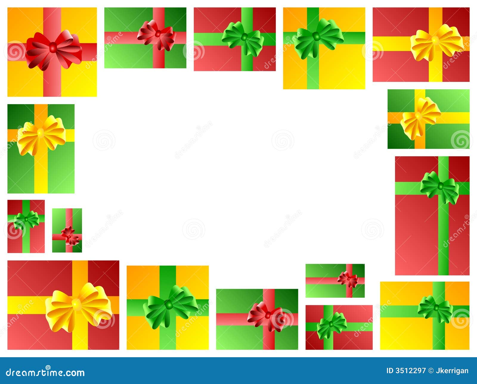 Gift Frame stock vector. Illustration of ribbon, graphic - 3512297