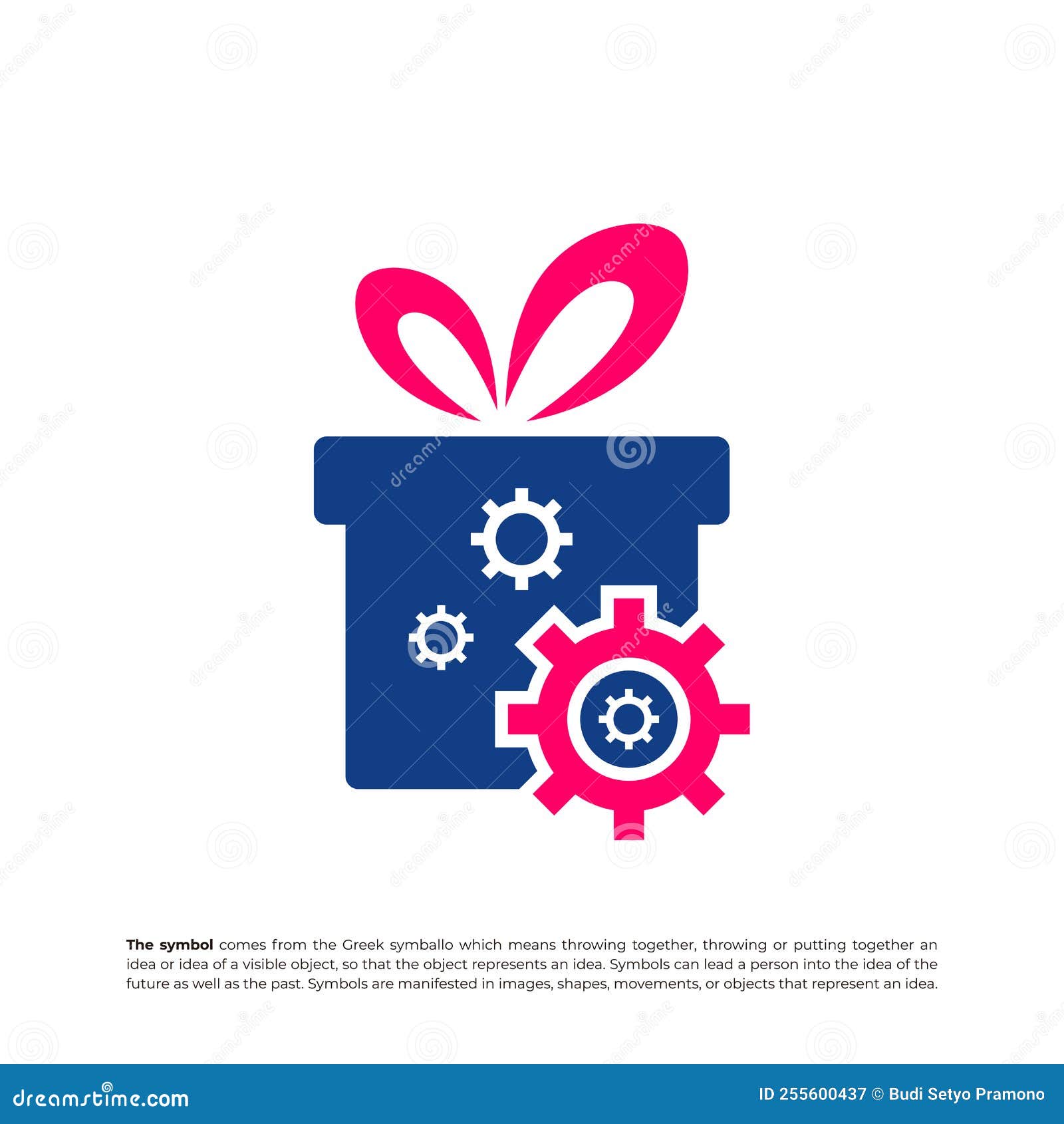 Gift Gear Logo Design Template. Gear Gift Logo Concept Vector Stock ...