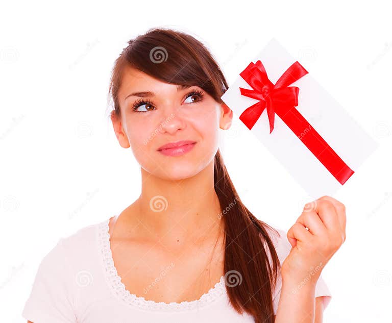 Gift girl stock photo. Image of money, dress, girl, lifestyle - 13842582