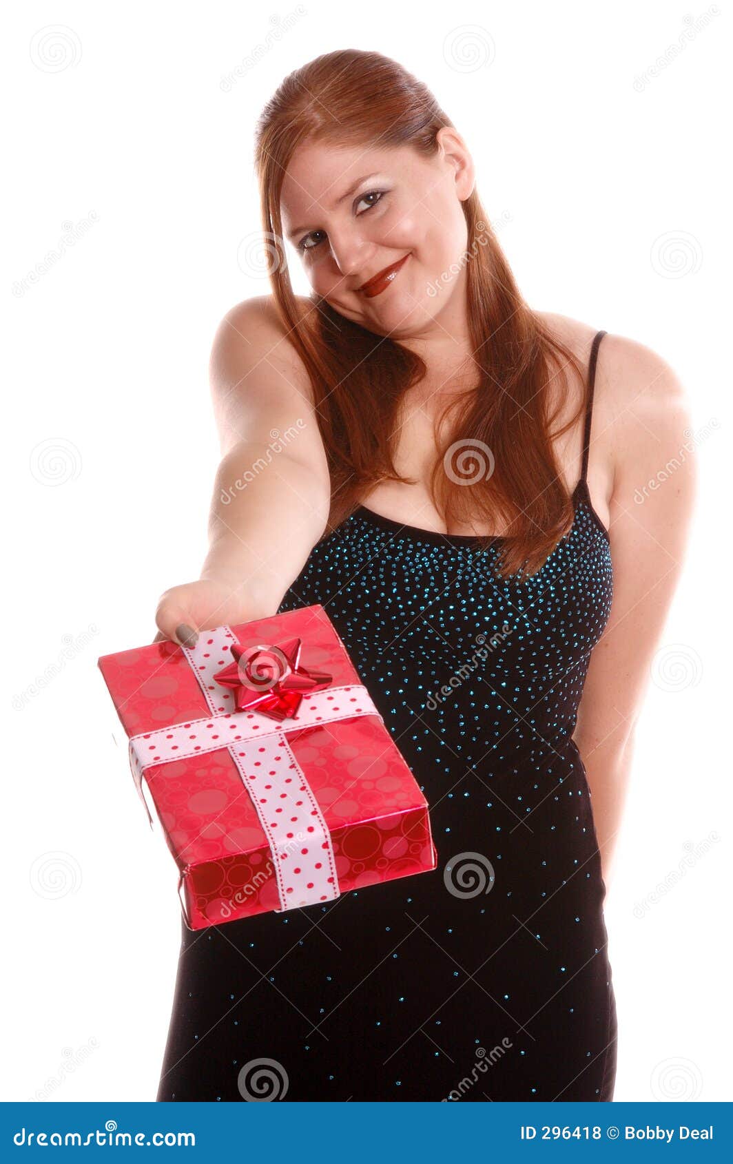 Gift Giver stock photo. Image of gown, give, dress, hair - 296418