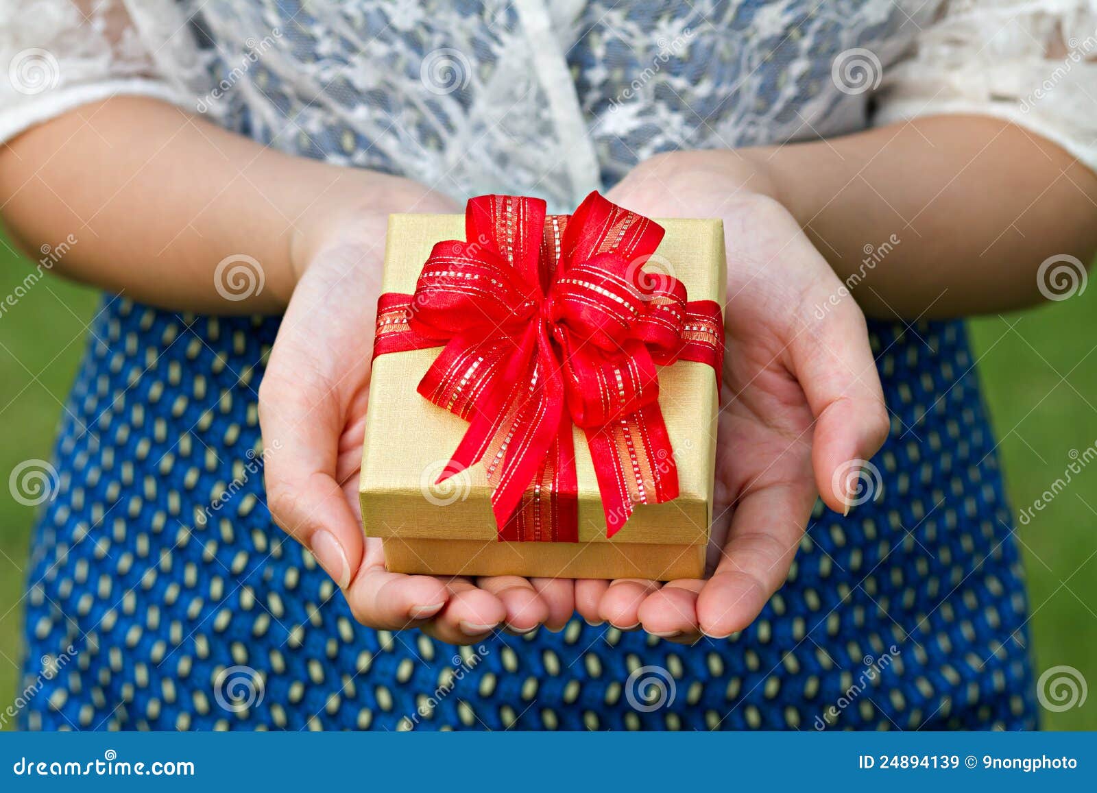 Gift giving stock image. Image of female, noel, joyful - 24894139
