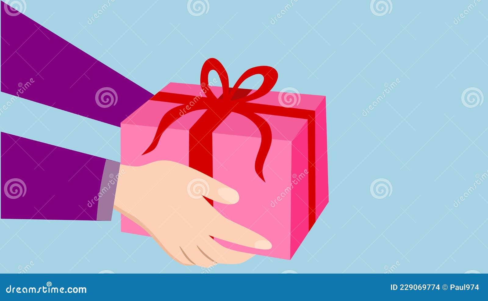Gift giving hands stock vector. Illustration of christmas - 229069774