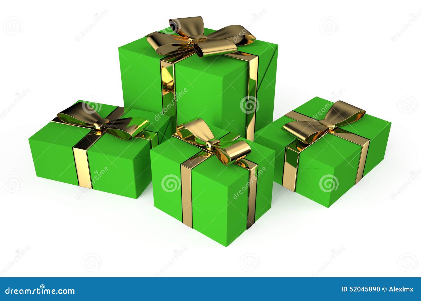 Gift green boxes 3 stock illustration. Illustration of background ...