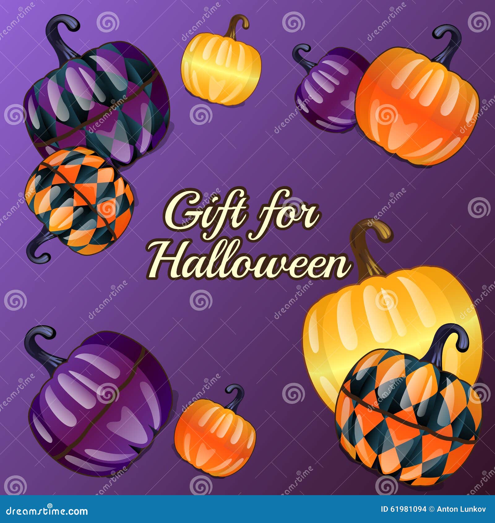 Gift for Halloween, Festive Background Stock Vector - Illustration of ...