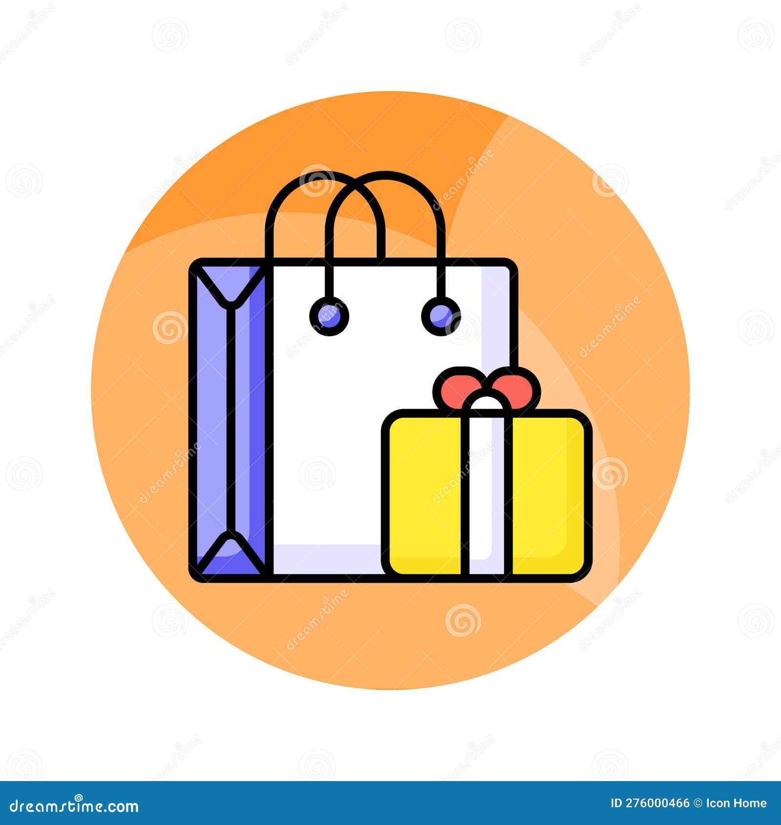 Gift Hamper Icon Represent a Decorative Basket or Box Filled with ...