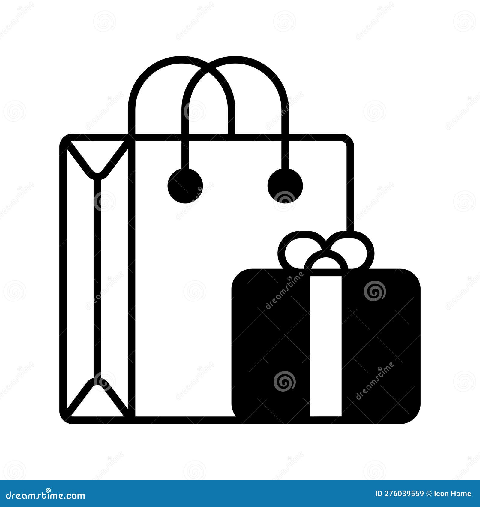 Gift Hamper Icon Represent a Decorative Basket or Box Filled with ...