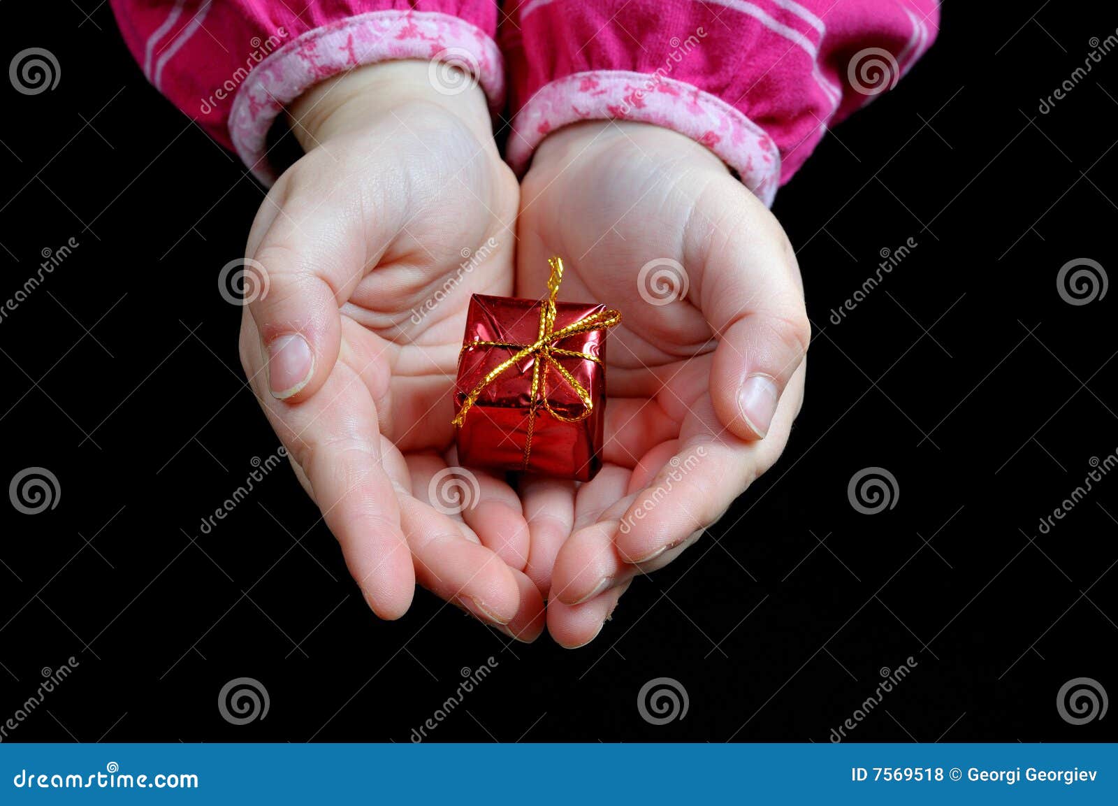 Gift in hand stock photo. Image of give, christmas, hold - 7569518