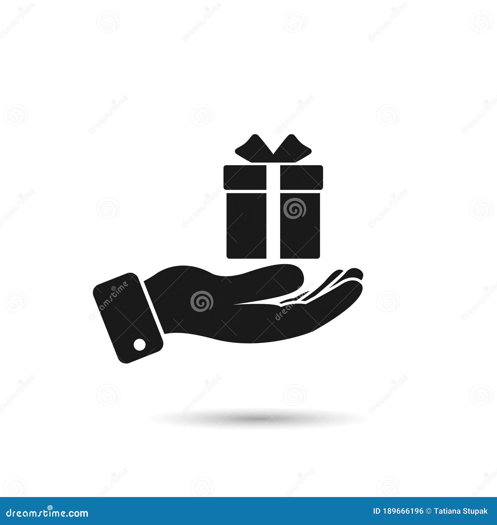 Gift in Hand Icon. Vector Isolated Illustration Stock Vector ...
