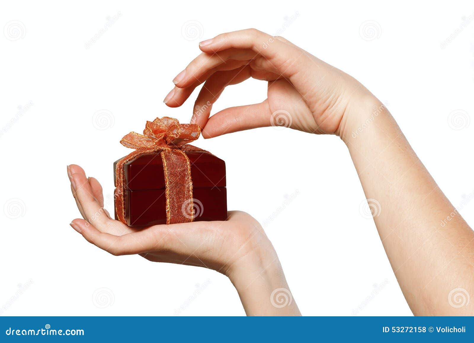 Gift in hands stock photo. Image of birthday, giving - 53272158