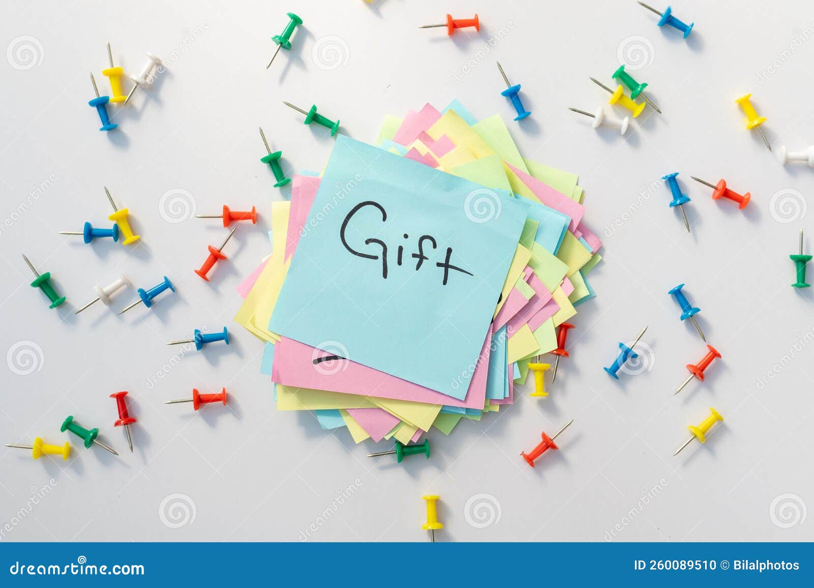 Gift Handwritten Word on a Sticky Note Stock Photo - Image of paper ...